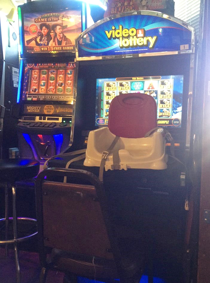 The game area proves that breakfast and entertainment aren't mutually exclusive life choices.