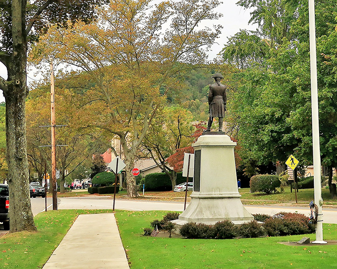General Joseph Warren stands watch over the town that bears his name, a reminder that this affordable gem has deep roots in American history.