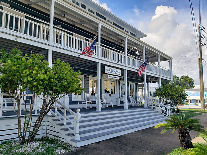 The Gibson Inn's grand porch with its row of rocking chairs isn't just an architectural feature &ndash; it's an invitation to slow down and stay awhile.