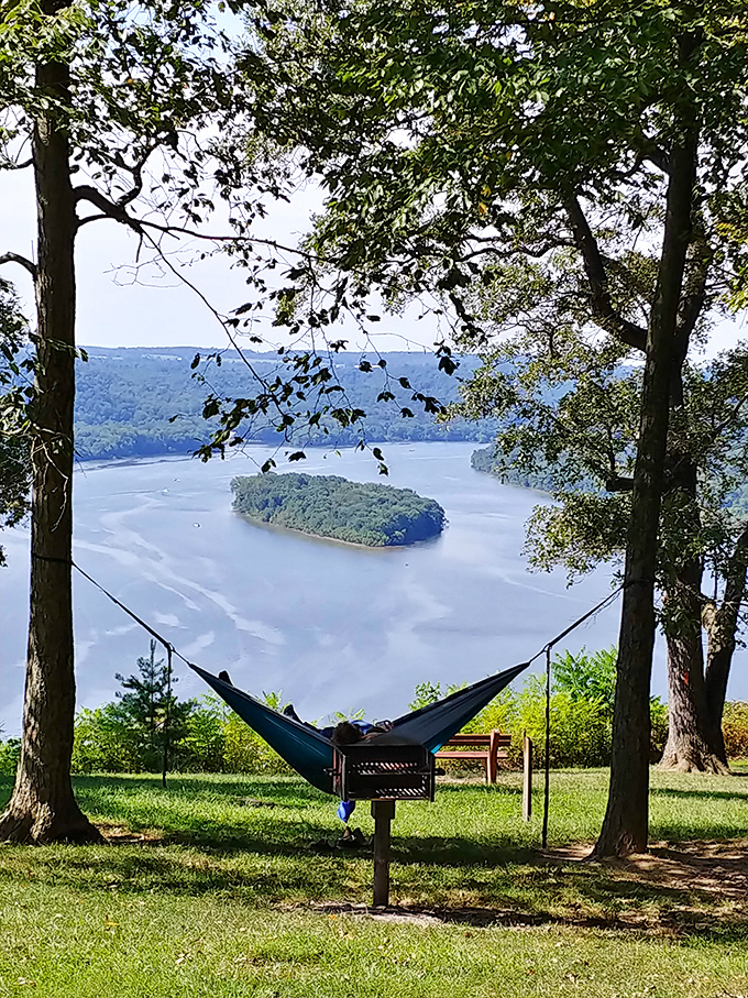 Hammock time reaches new heights when your afternoon nap spot overlooks one of Pennsylvania's most stunning river valleys.