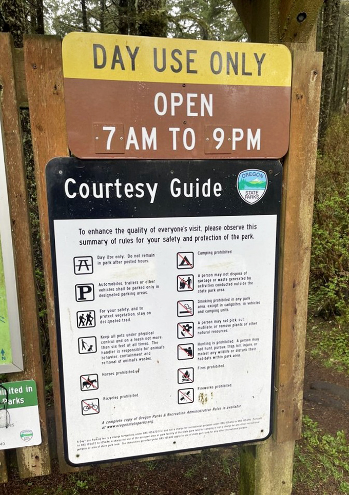 Rules of engagement with nature. Even paradise needs operating hours and gentle reminders about respecting the wilderness.