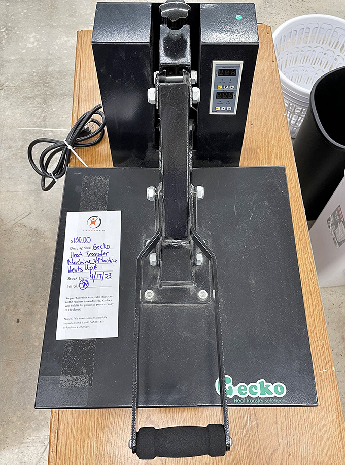 A heat transfer machine for the crafting enthusiast&mdash;because nothing says "I care" like customized t-shirts for the entire family reunion.