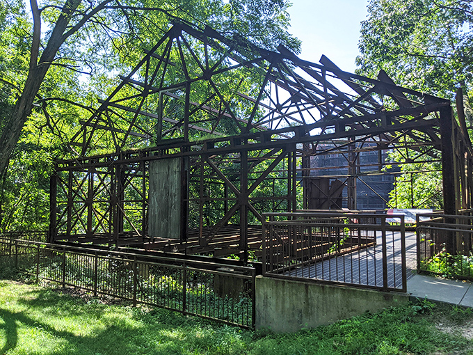 History meets nature: this preserved structure stands as a reminder of the park's fascinating past life before becoming a wilderness escape.