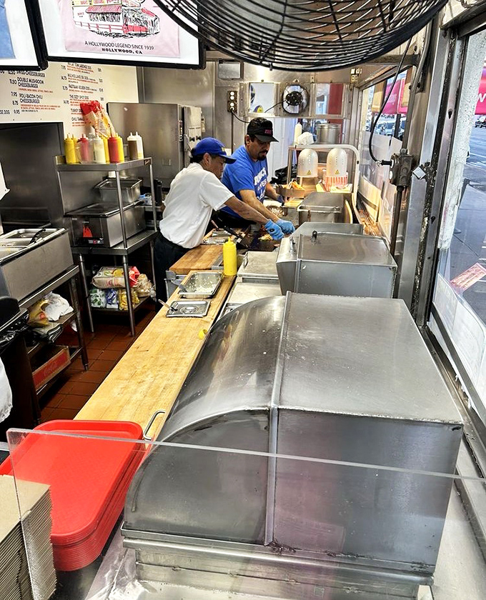 The kitchen at Pink's operates with the precision of a Swiss watch and the soul of a jazz band&mdash;organized chaos producing edible magic.