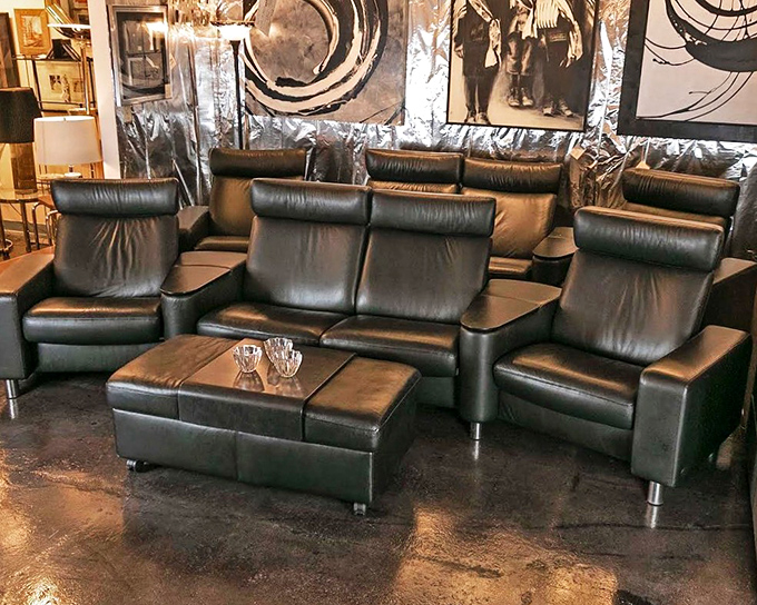 This leather sectional isn't just seating&mdash;it's a commitment to comfort that says, "Cancel all plans, we're staying in tonight."