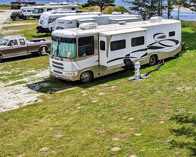 RV enthusiasts have discovered the secret &ndash; why pay millions for an ocean view when you can park your home-on-wheels in paradise?