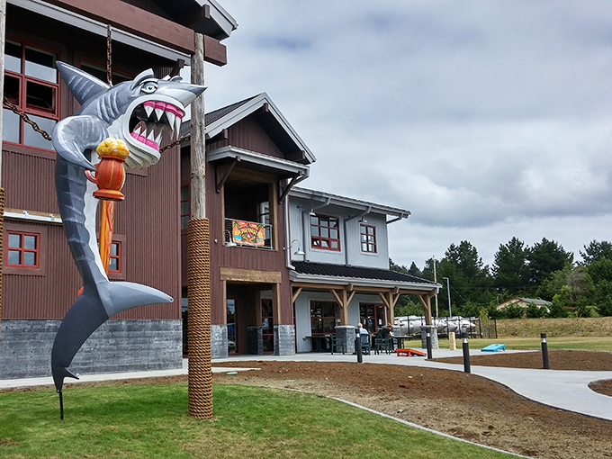Lost Coast Brewery's playful shark sculpture proves Eureka takes its beer seriously but itself lightly &ndash; the perfect retirement combination.