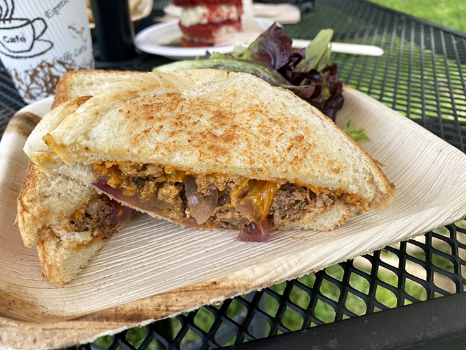 The meatloaf sandwich: where comfort food gets dressed up for a night on the town, complete with caramelized onions playing wingman.