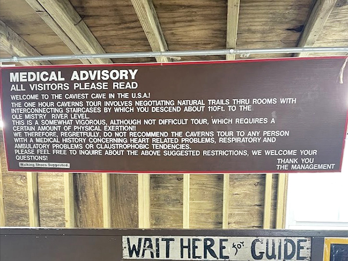 Safety first &ndash; because explaining a cave injury to your insurance company would be awkward for everyone involved.