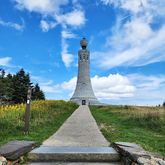 The Memorial Tower crowns Mount Greylock like a lighthouse for landlubbers, offering five-state views for the price of ambition. 