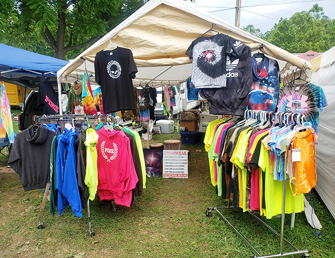 Fashion meets function in this rainbow array of activewear, where neon hoodies and graphic tees compete for your attention and wallet in equal measure.