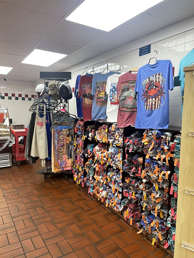 Forgot your Joe Patti's t-shirt? No worries! Take home a souvenir along with your seafood haul.