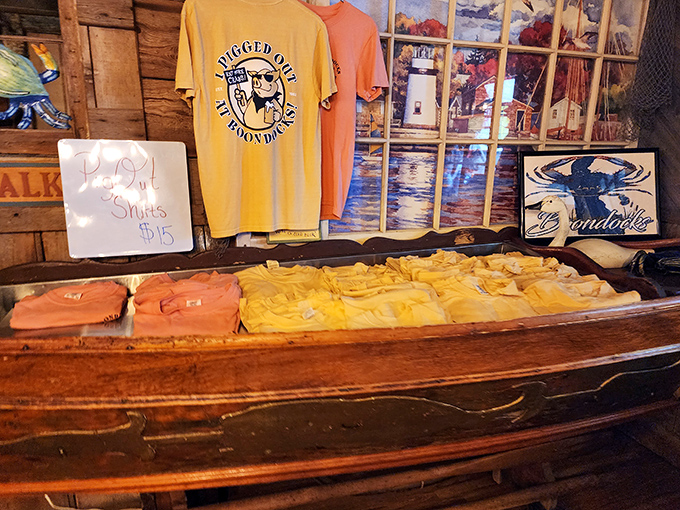 Merchandise that lets you take home the Boondocks spirit, if not the actual crab cakes (though you'll wish you could).