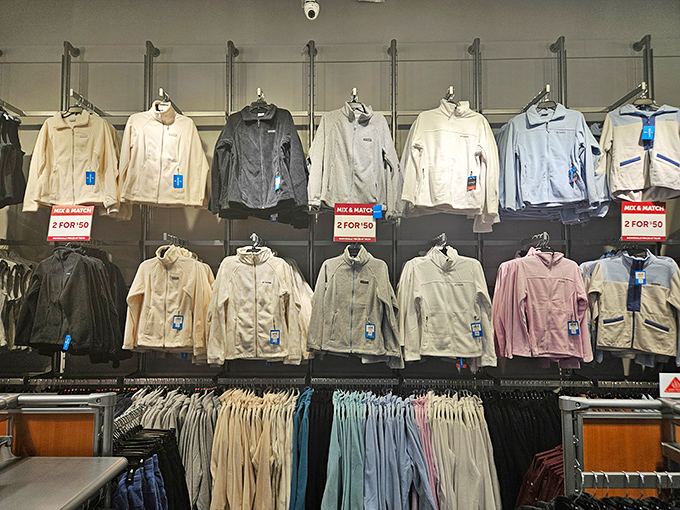 Columbia's 2-for-$50 fleece wall&mdash;where South Carolinians prepare for those three days of winter. Smart shoppers know this is the best time to score seasonal deals.