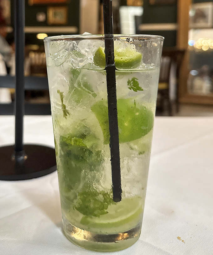 The mojito—Cuba's gift to civilization—where mint, lime, and rum come together like old friends reuniting for the most refreshing party in town.