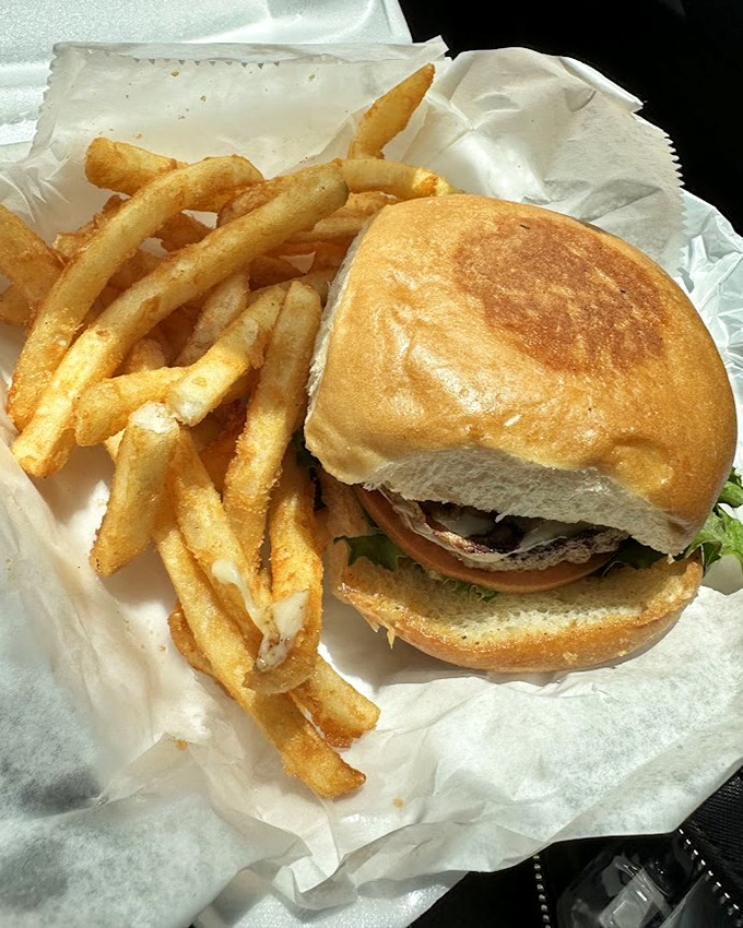 Burger simplicity that reminds you why classics never go out of style. The kind of sandwich that makes you wonder why you ever bothered with fancy toppings.