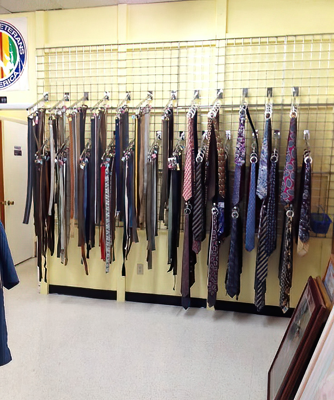 The necktie collection &ndash; where corporate America's cast-offs hang like colorful stalactites, waiting for their next power lunch or wedding.