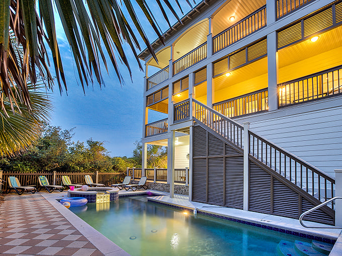 Private paradise found&mdash;vacation homes in Rosemary Beach offer poolside retreats where the hardest decision is whether to swim now or after your afternoon nap.