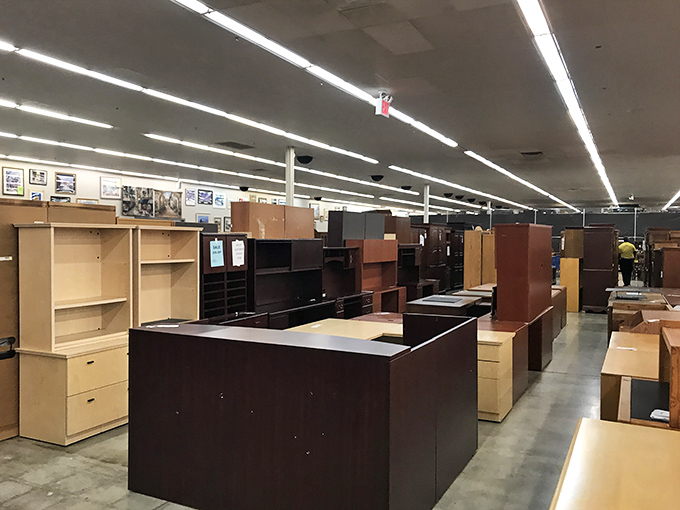 Office furniture galore &ndash; cubicle refugees finding new purpose in home offices and study nooks across North Carolina.