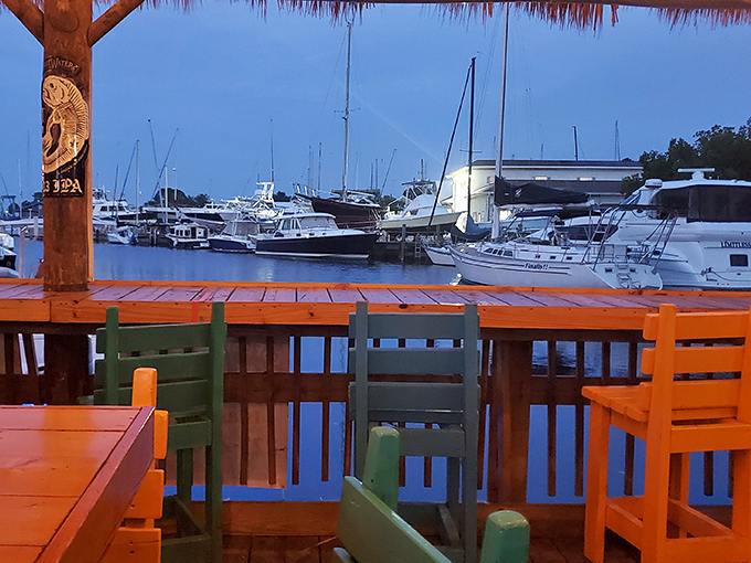 As twilight settles over the marina, the view reminds you why people move to Florida and never look back.