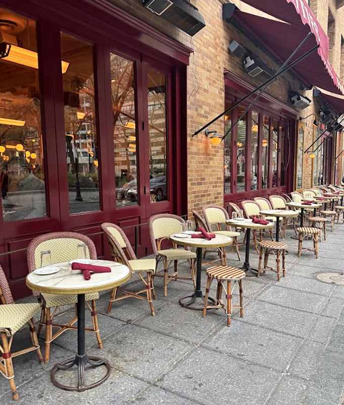 Sidewalk seating that makes people-watching an Olympic sport, with Rittenhouse Square providing the perfect backdrop.