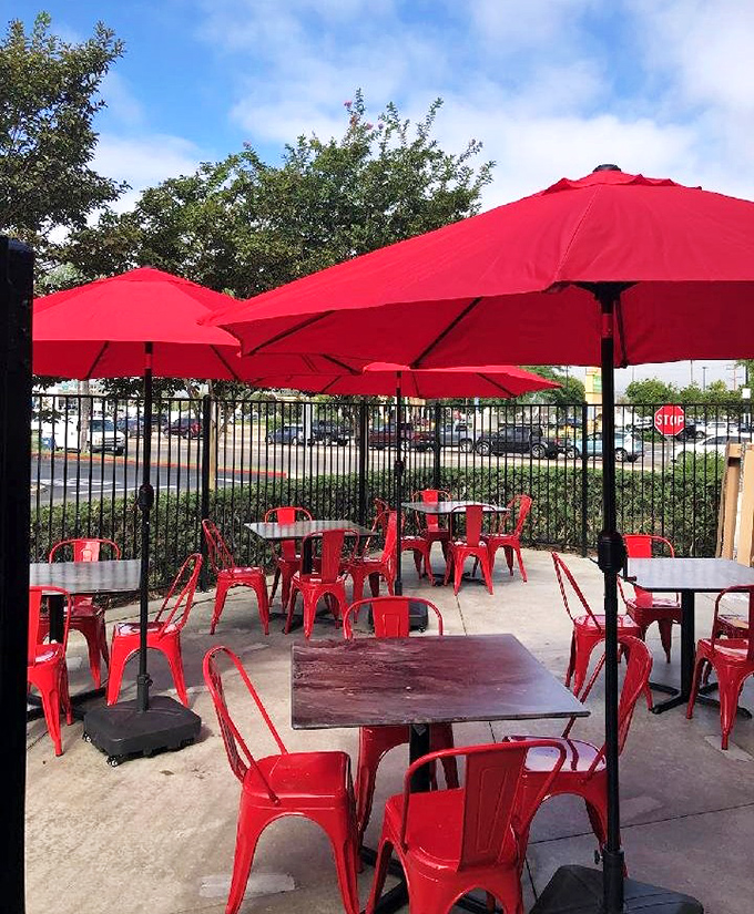 Outdoor seating where California sunshine is served as a complimentary side dish with every meal &ndash; no substitutions necessary.