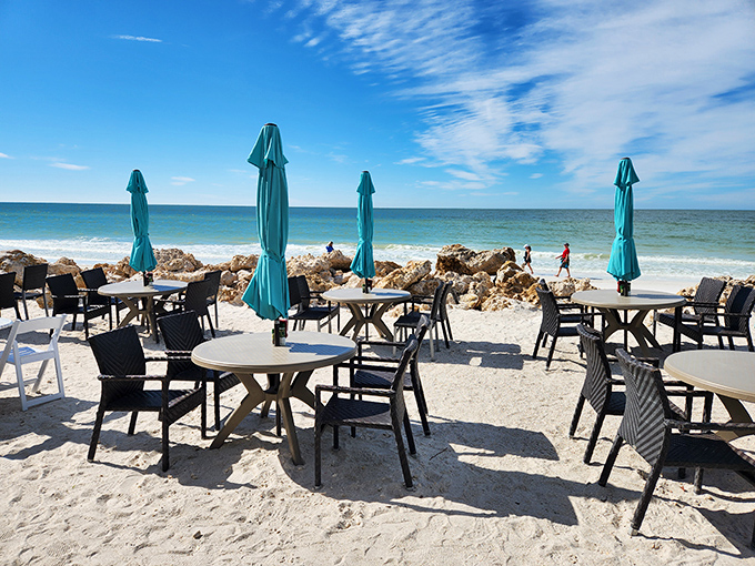 Tables in the sand? Yes, please. This is dining with your toes literally in the beach &ndash; Florida's version of farm-to-table.