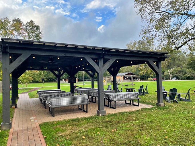 Outdoor seating where fresh air enhances every bite and nature provides the perfect dining soundtrack.