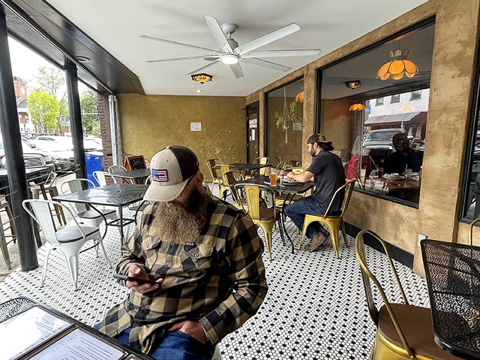 The outdoor patio offers prime people-watching with your pancakes&mdash;a breakfast theater where Sylva's daily life unfolds between sips of locally roasted coffee.