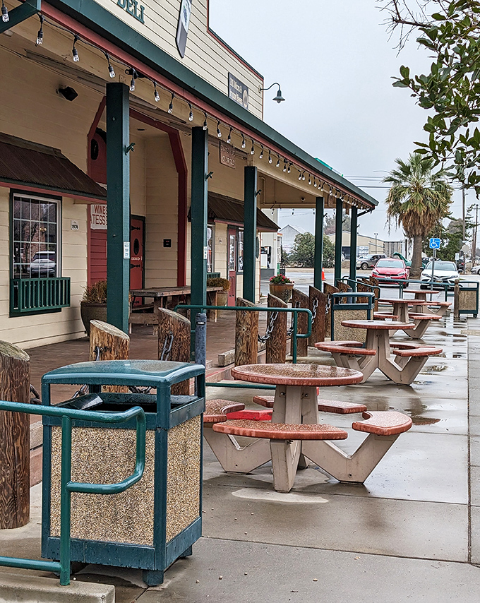 Outdoor seating lets you savor your meal while watching small-town California life unfold at its unhurried pace.