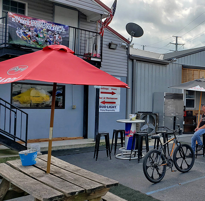 Outdoor seating for those perfect Delaware days when the only thing better than comfort food is comfort food with a breeze.