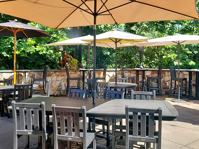Summer at The Whip means al fresco dining under umbrellas, with views of Chester County countryside that could pass for the Cotswolds after your second pint.