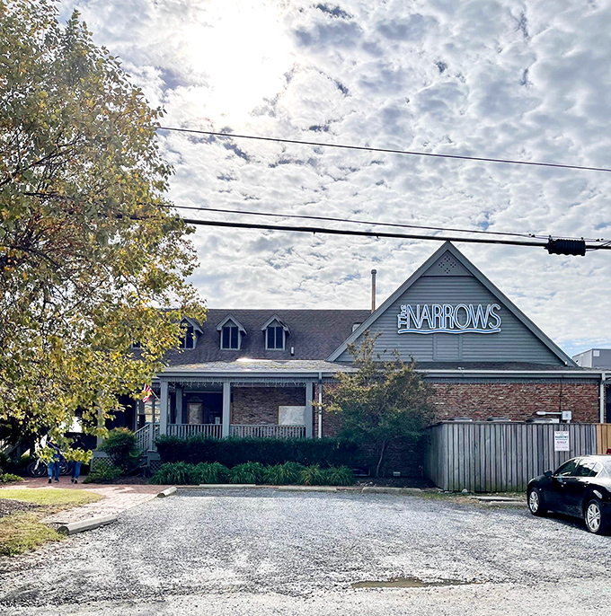 The front entrance says "charming local spot" while hiding the seafood wonderland within. Like finding a pearl in an unassuming oyster.