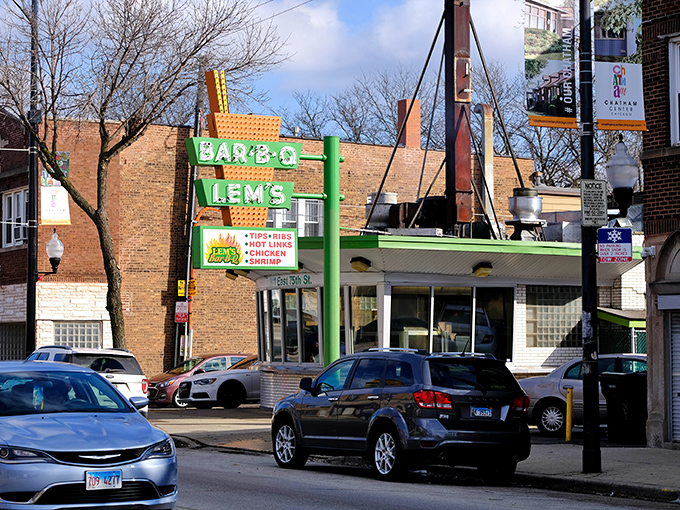 Lem's stands proud on 75th Street, its brick exterior housing decades of barbecue wisdom and countless satisfied customers.
