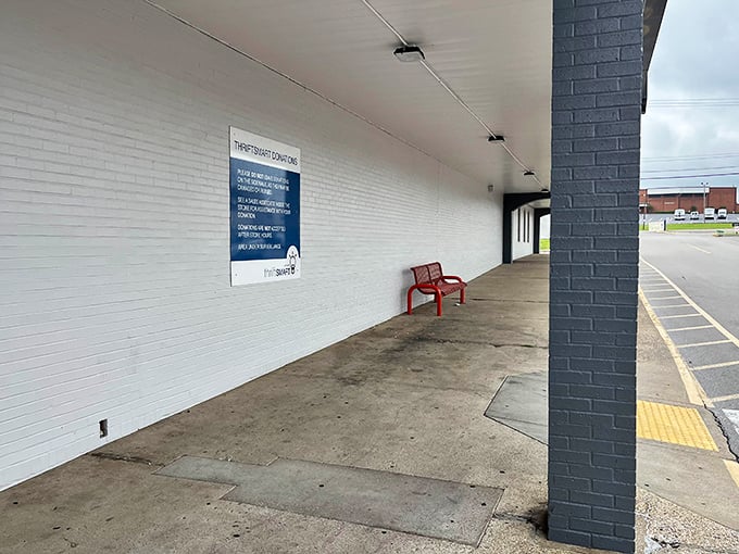 The donation area stands ready to receive your gently-used contributions, completing the circle of thrift that keeps this treasure trove stocked.