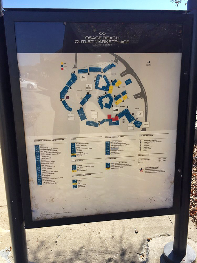 The outlet map&mdash;part treasure hunt guide, part strategic battle plan for conquering maximum deals with minimum backtracking. 