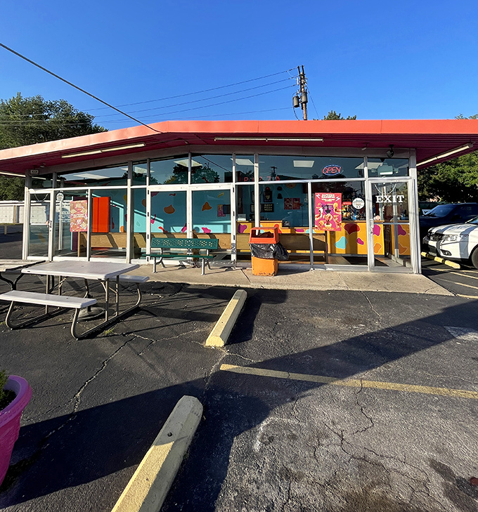 Pizza Cat's outdoor seating area invites you to enjoy your unconventional slice in the fresh air, because some flavor combinations deserve the great outdoors.