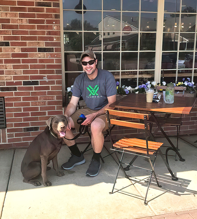 Dog-friendly outdoor seating means your four-legged friend can join your coffee ritual. Some companions make everything taste better.