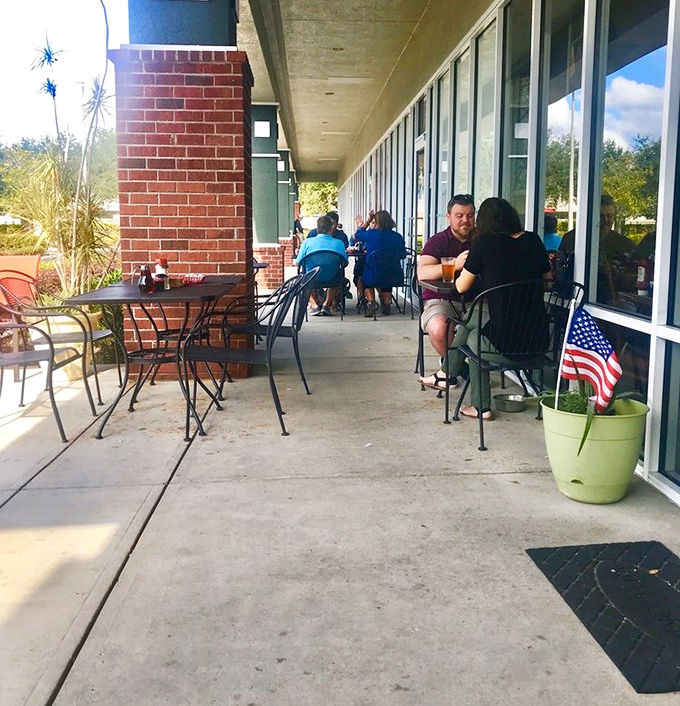 Outdoor seating for those rare Florida moments when the humidity takes a break and the breeze feels just right.