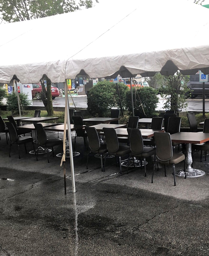 When Pennsylvania weather permits, outdoor seating under canvas offers a different kind of diner experience&mdash;same great food, just with a side of fresh air.