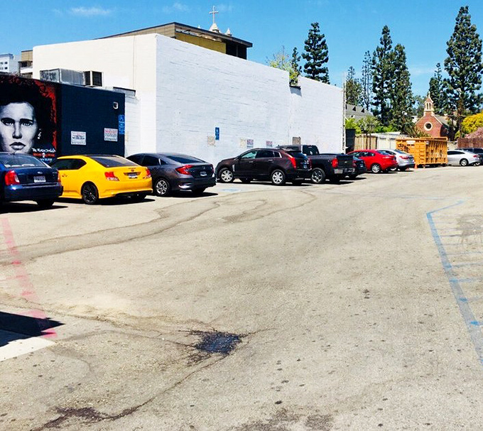 The parking lot looks deceptively normal for a place that houses such unusual exhibits. Don't judge a museum by its asphalt.