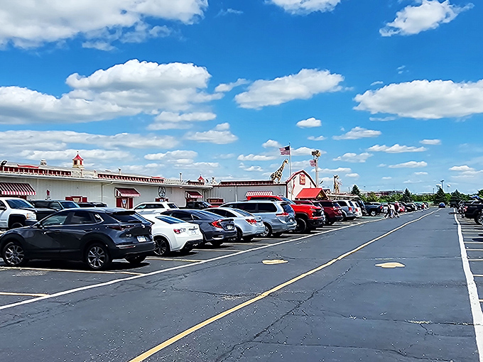 A sea of cars under Ohio blue skies suggests what locals already know&mdash;Traders World draws crowds who come for bargains and leave with treasures.