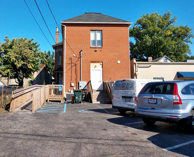 Even the back of the building has that no-nonsense charm that says, "We're here for the meat, not the frills."