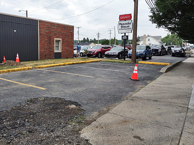 The busy parking lot tells the real story - when locals fill every space, you know magic happens inside.