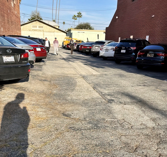 Even the parking lot tells a story &ndash; these cars belong to people who know that great barbecue is worth traveling for.