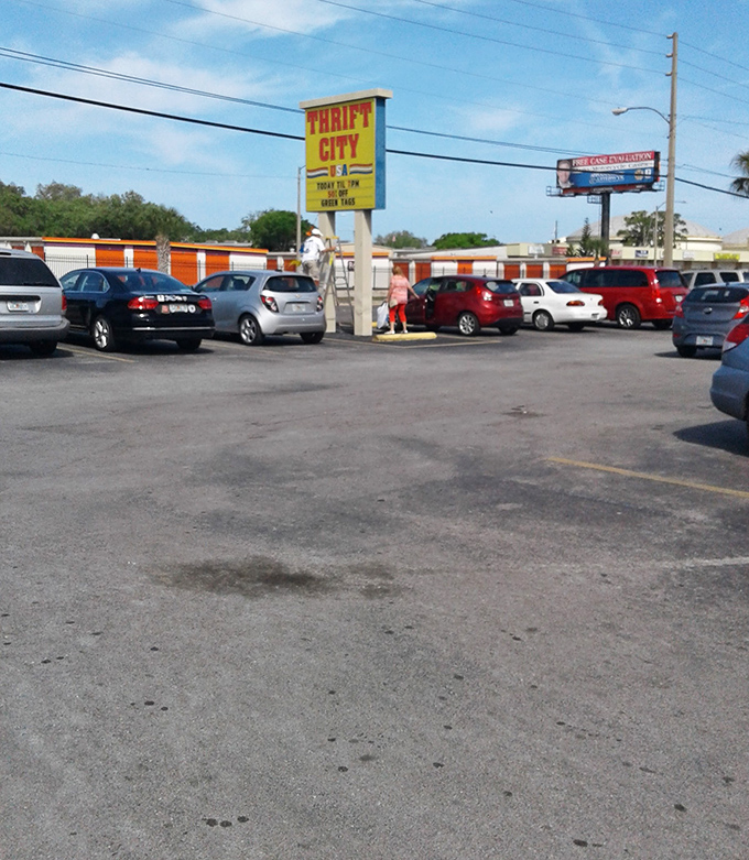 Parking spaces aplenty, because finding a spot shouldn't be harder than finding that perfect vintage Hawaiian shirt.