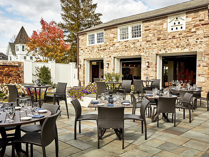 The stone patio offers al fresco dining that makes Pennsylvania feel like a Mediterranean getaway, minus the passport requirement.