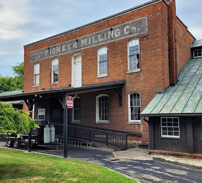 Pioneer Mill stands as a brick testament to Tiffin's industrial past, now preserved for future generations without Manhattan admission prices.
