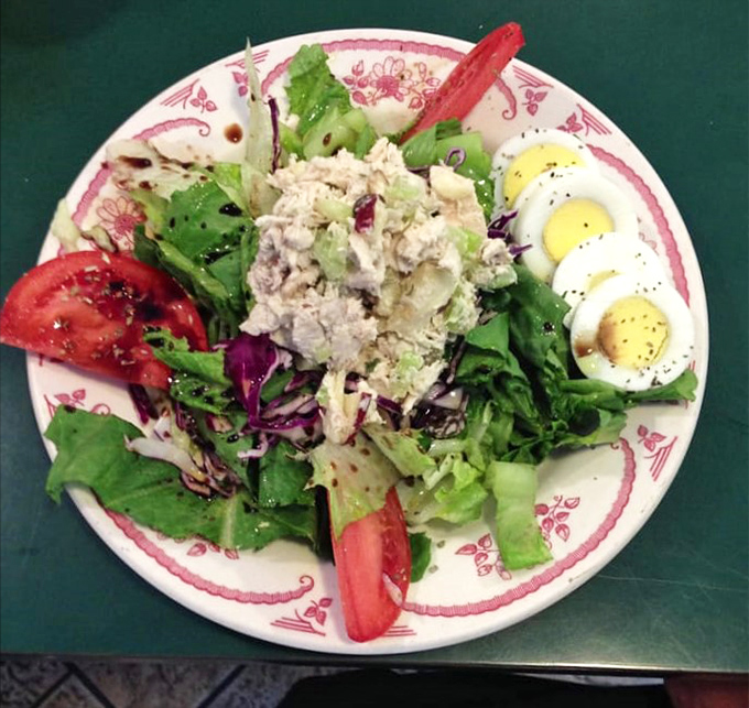 A chicken salad that proves simplicity is the ultimate sophistication, especially when served with perfectly boiled eggs.