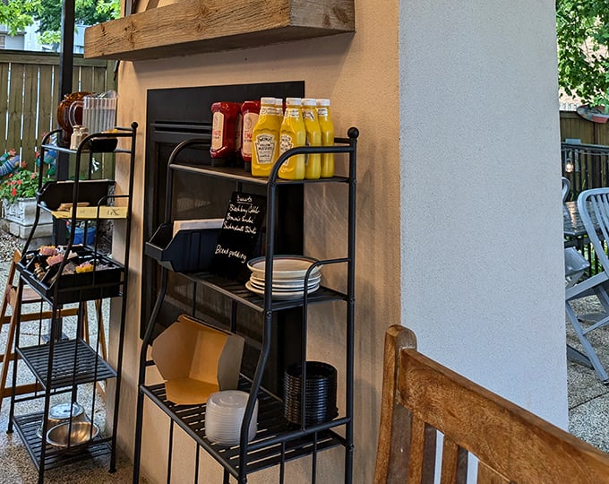 A sauce station that lets you customize your experience like a flavor DJ.